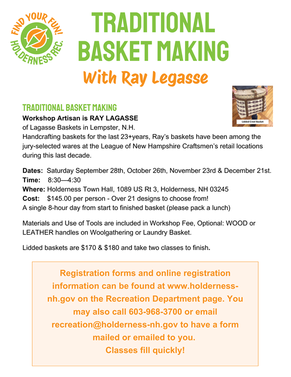 Holderness Recreation Department - Announcements